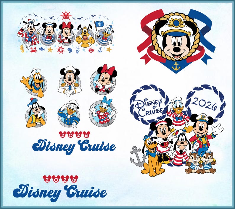 Disney Cruise Png SVG Cut File Bundle, Anchor Mickey Mouse, Disney ...