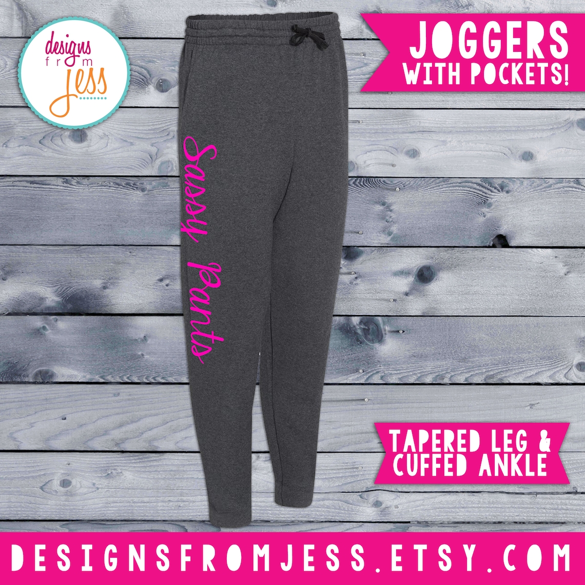 Grumpy Pants Jogger Sweatpants Personalized Sweatpants | Etsy