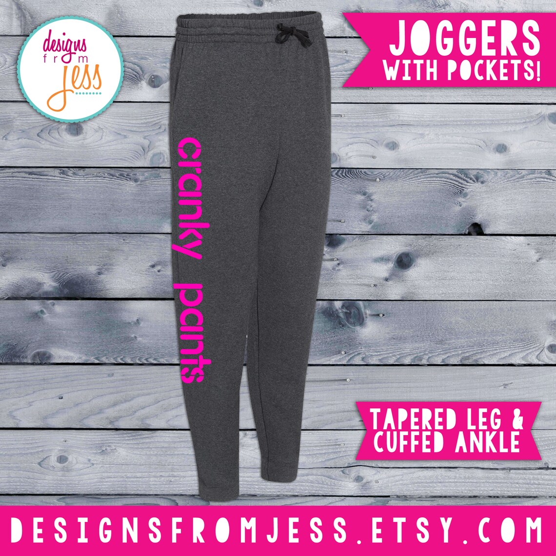 Grumpy Pants Jogger Sweatpants Personalized Sweatpants | Etsy