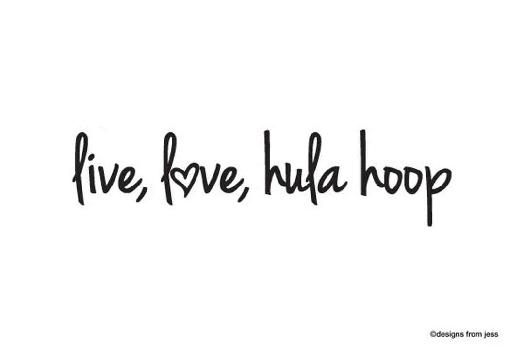Live, Love, Hula Hoop Car Decal - Etsy
