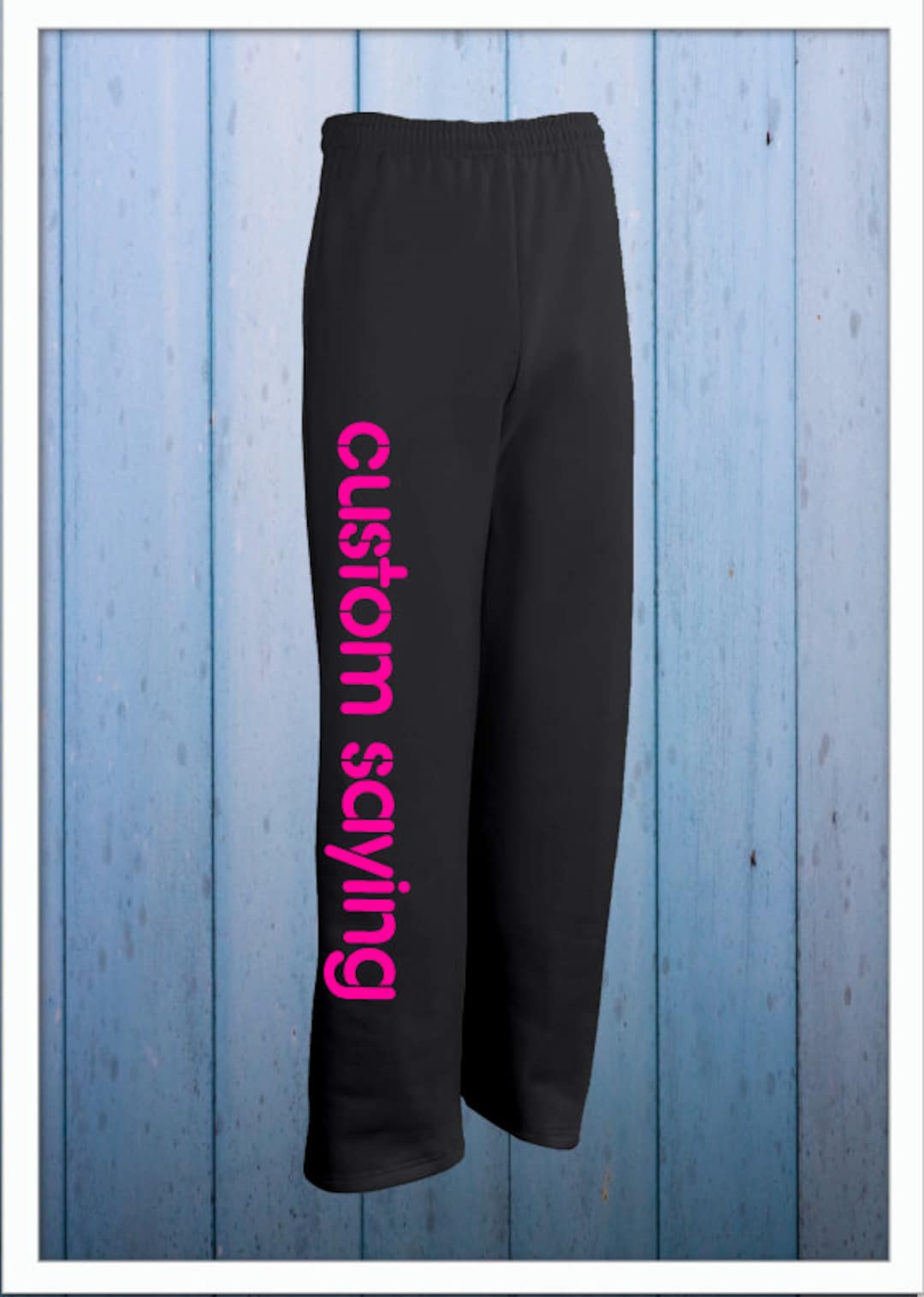 Custom Sweatpants, Personalized Unisex Sweatpants, Custom Text Pants ...