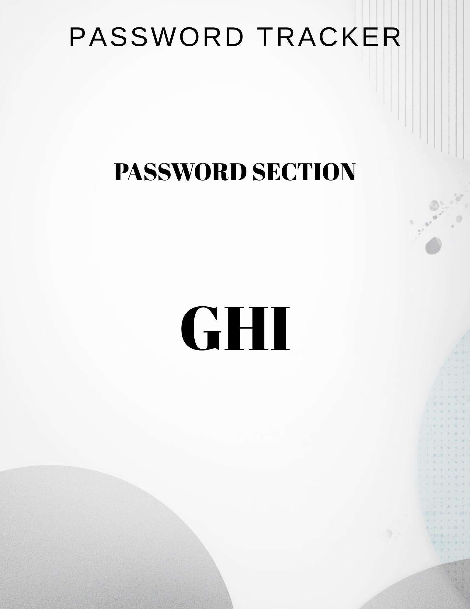 Password Tracker Printable PDF | A–Z Login Organizer With Categories ...
