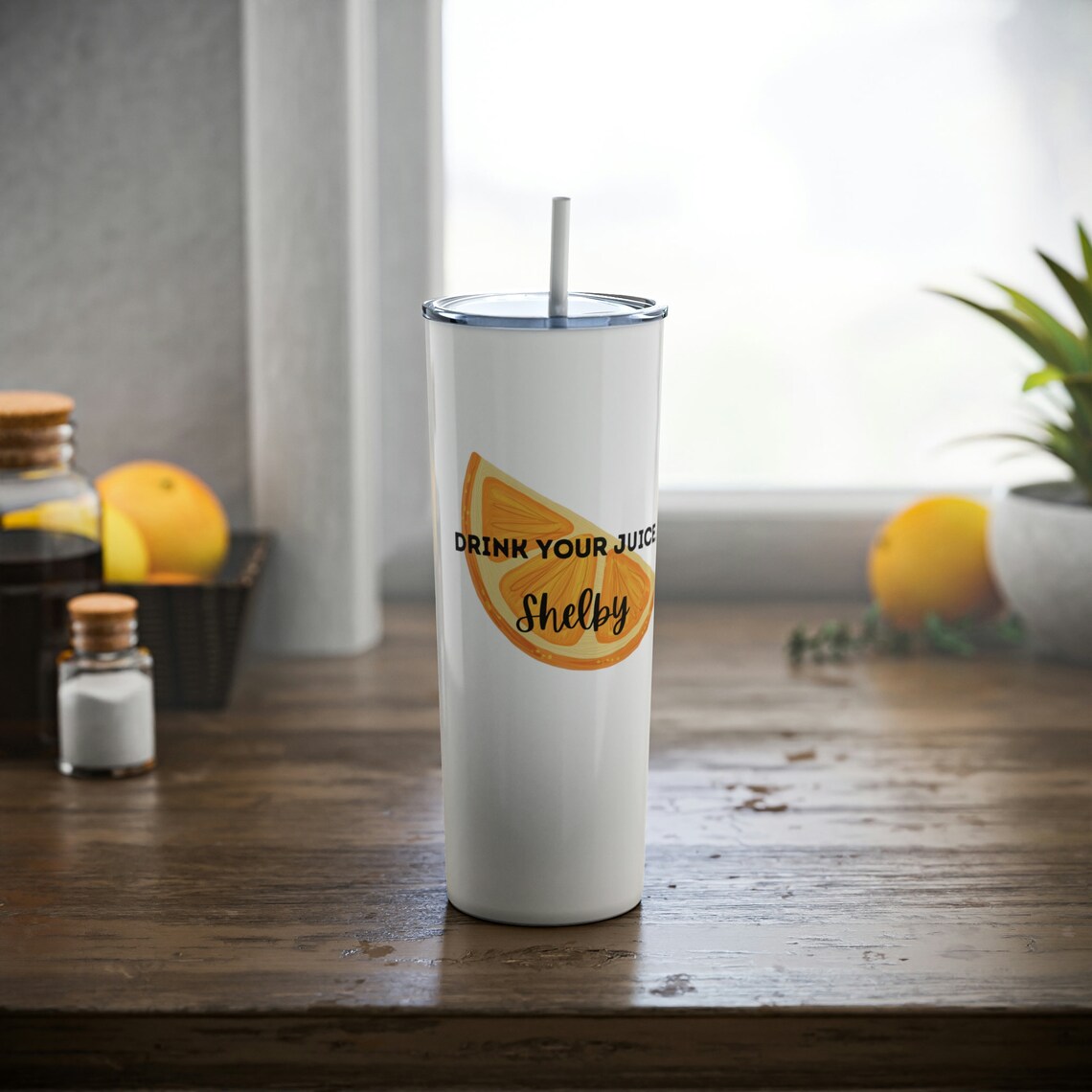 Drink Your Juice Shelby Steel Magnolias Skinny Steel Tumbler With Straw ...