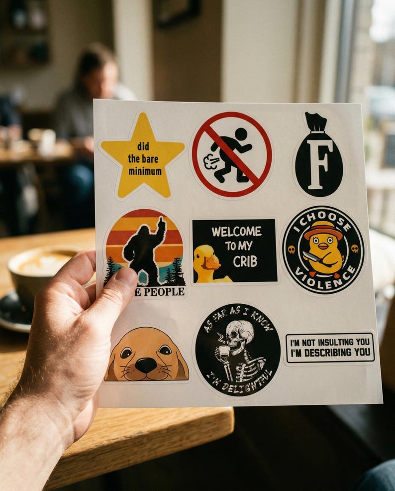 50pcs Funny Meme Stickers, Unhinged Gen Z Aesthetic Decals, Waterproof ...