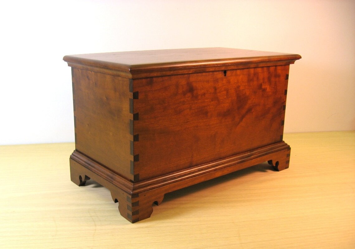 Cherry Miniature Blanket Chest With Inside Tray and Lock - Etsy
