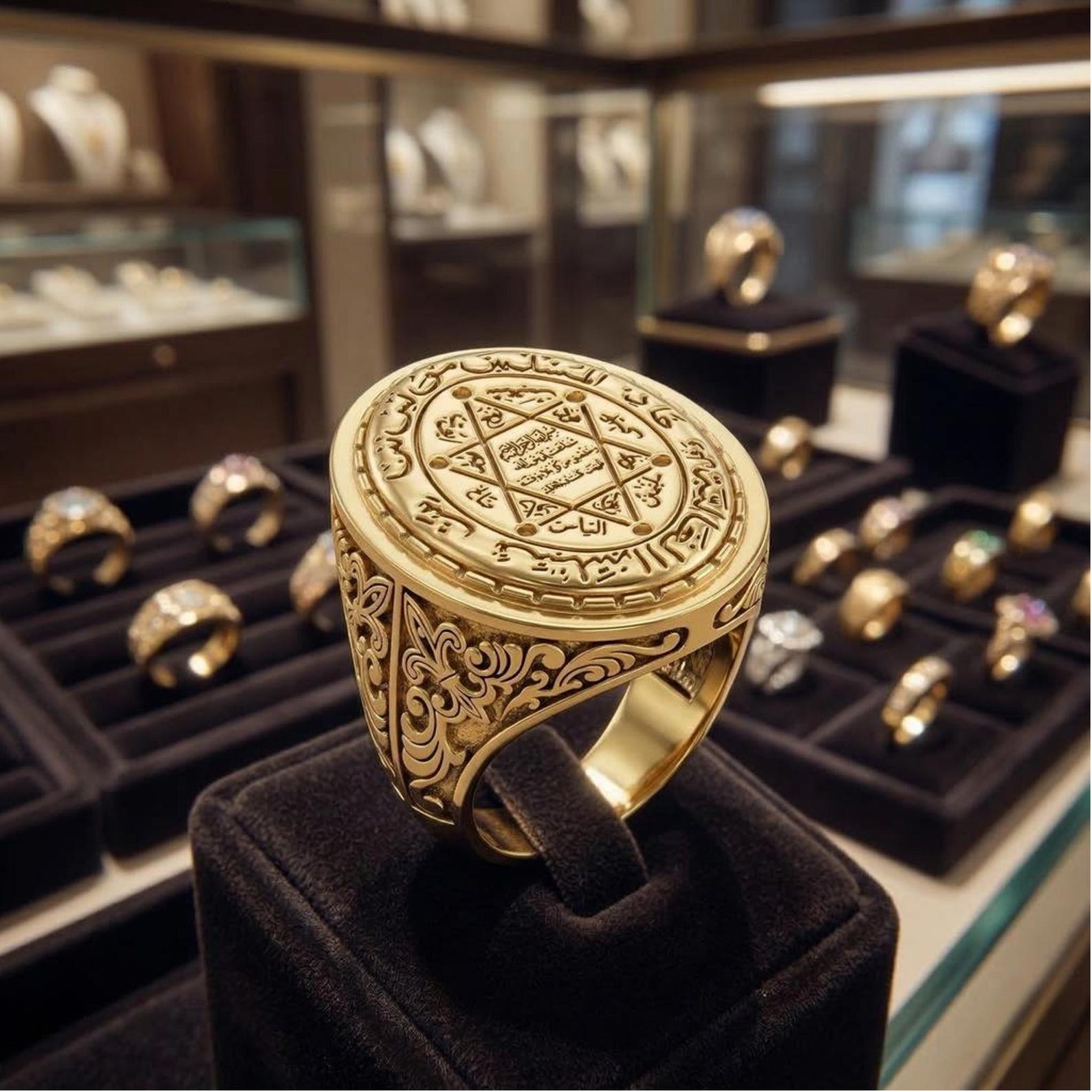 Seal of Solomon Signet Ring - Talisman of Protection Wisdom ...