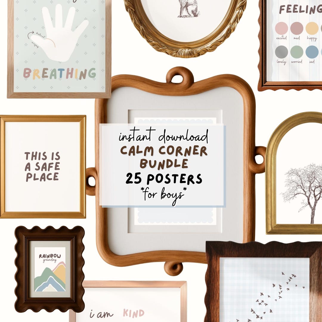 Positive Affirmation Poster for Kid Preschool Teacher Wall Art for Calm ...