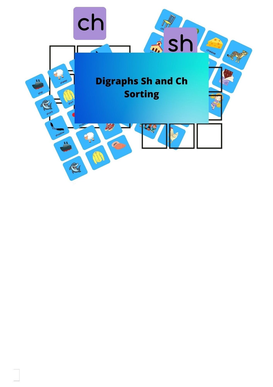 Buy Digraphs Sh and Ch Beginning Sounds Phonics Reading Sorting File ...