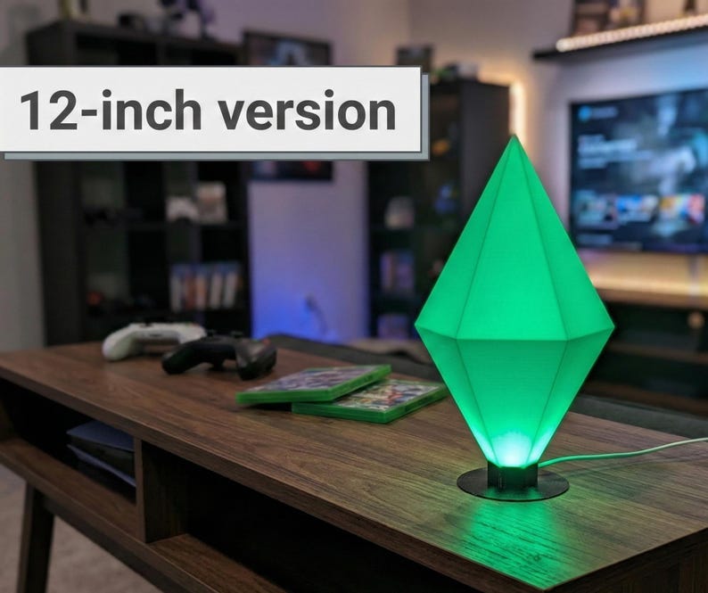 Plumbob Table Lamp, 4 Sizes & 8 Colors, FREE Keychain Included! - Etsy