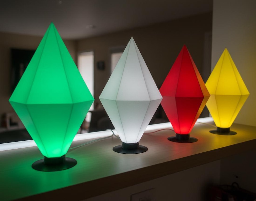Plumbob Table Lamp, 4 Sizes & 8 Colors, FREE Keychain Included! - Etsy