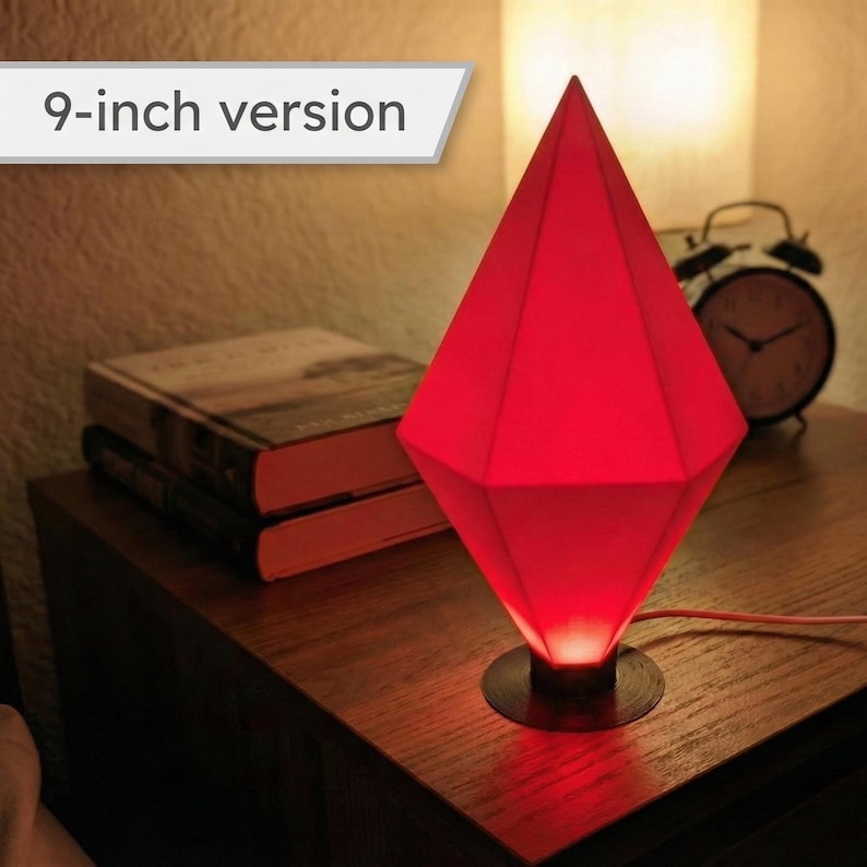 Plumbob Table Lamp, 4 Sizes & 8 Colors, FREE Keychain Included! - Etsy