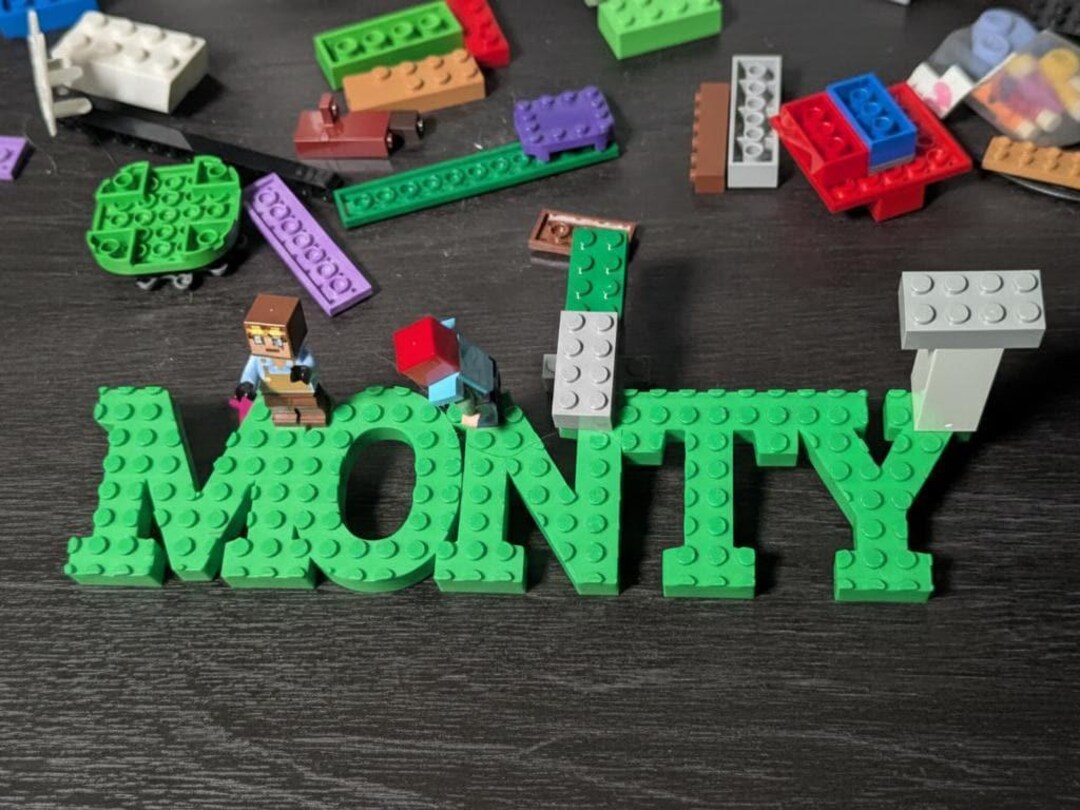 Bricks Name Sign: LEGO® Compatible Wall Sign With FREE Keychain! - Etsy