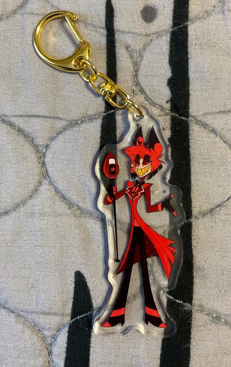 Hazbin Hotel Alastor (with Microphone) Acrylic Keychain 3" - Etsy