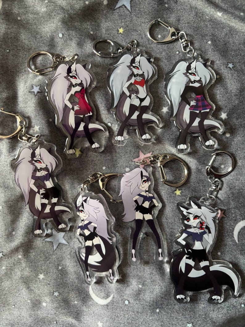 Helluva Boss Loona Keychain: 3" Acrylic Charm - Etsy