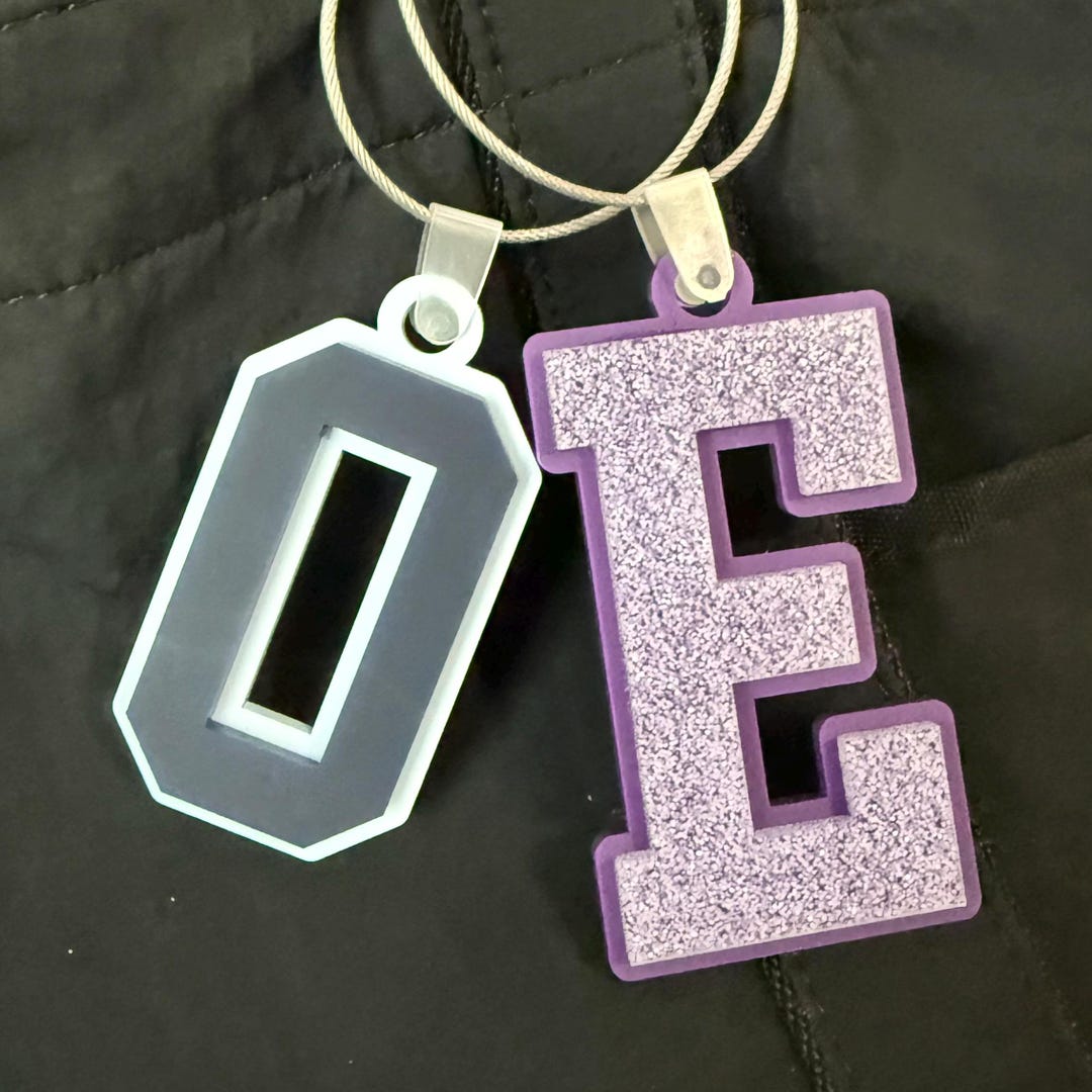Varsity Letter Bag Tag, Lunchbox Intial Tag, Back Pack Tag, Acrylic Bag ...