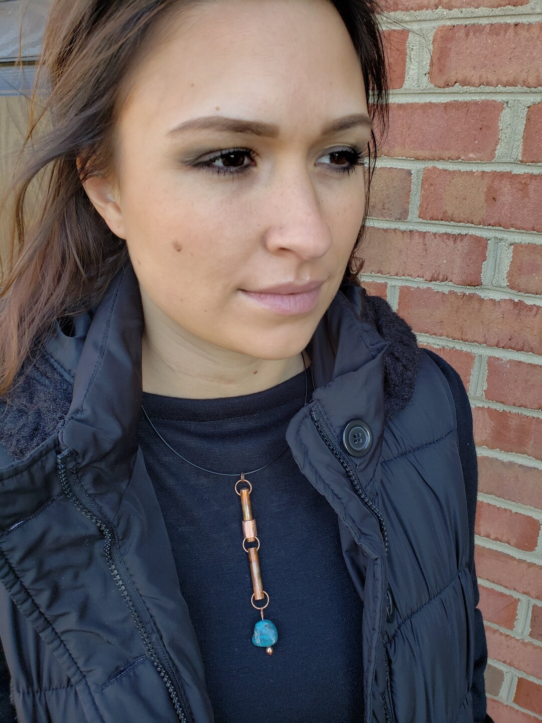 Edgy Necklace, Edgy Pendant, Copper Pendant, Copper Necklace, Funky ...