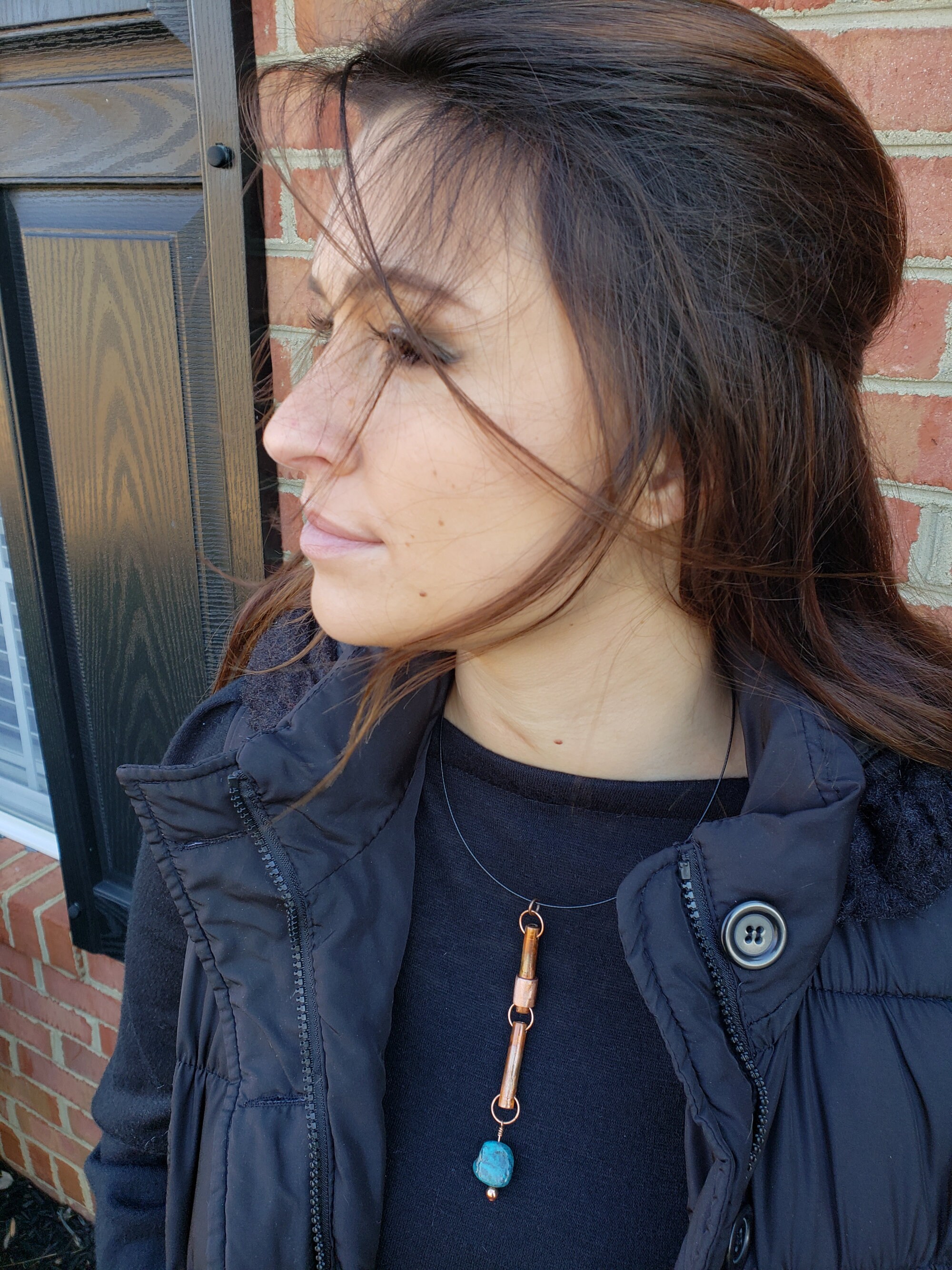Edgy Necklace, Edgy Pendant, Copper Pendant, Copper Necklace, Funky ...