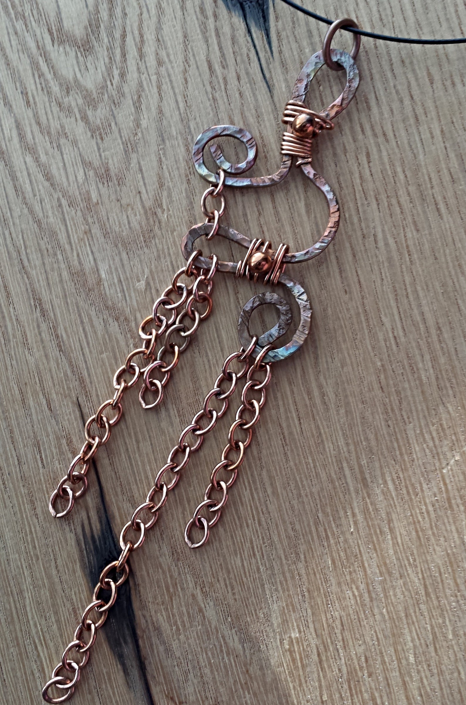 Edgy Necklace, Edgy Pendant, Copper Pendant, Copper Necklace, Funky ...