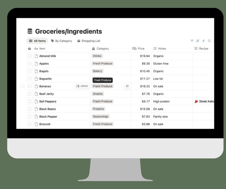 Recipe Keeper/ Weekly Meal Plan, Grocery List and Recipe Organizer ...
