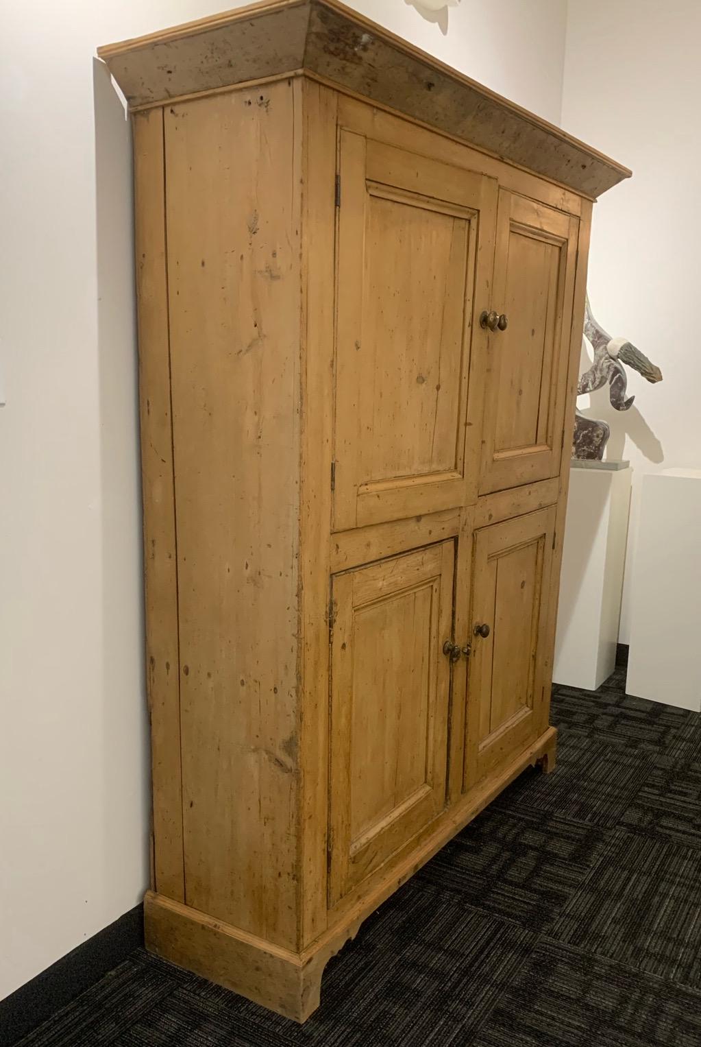 Antique English Pine Cupboard - Etsy