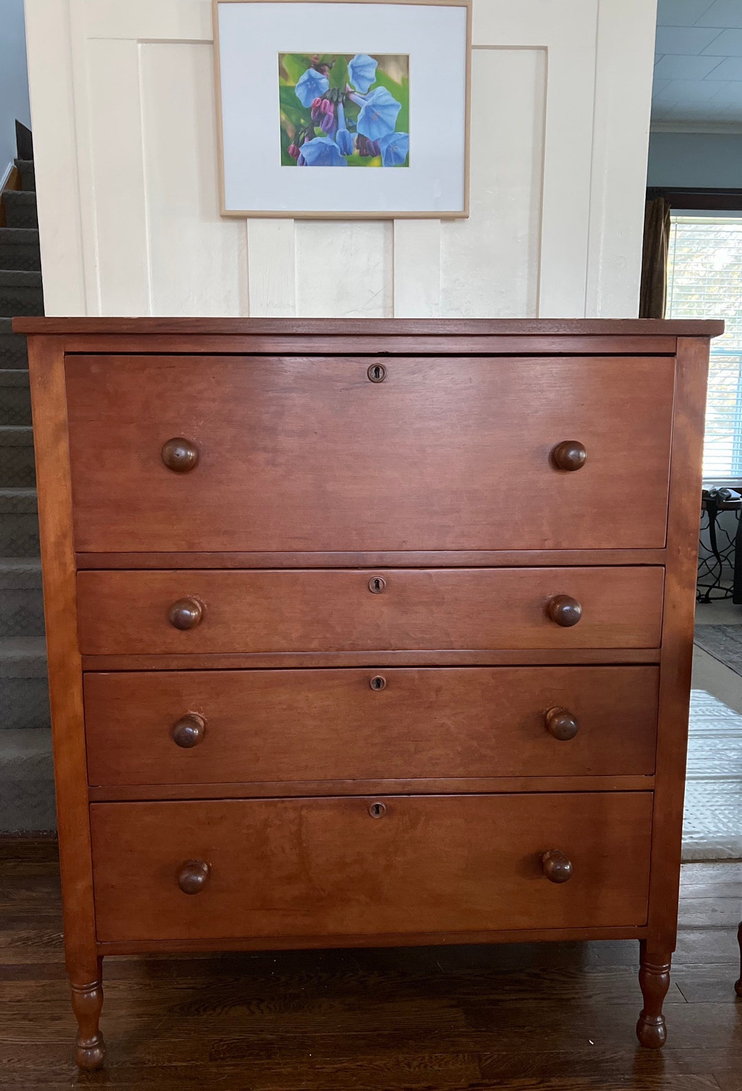 Excellent 1800s Cherry Farmhouse Dresser With Matching Side - Etsy