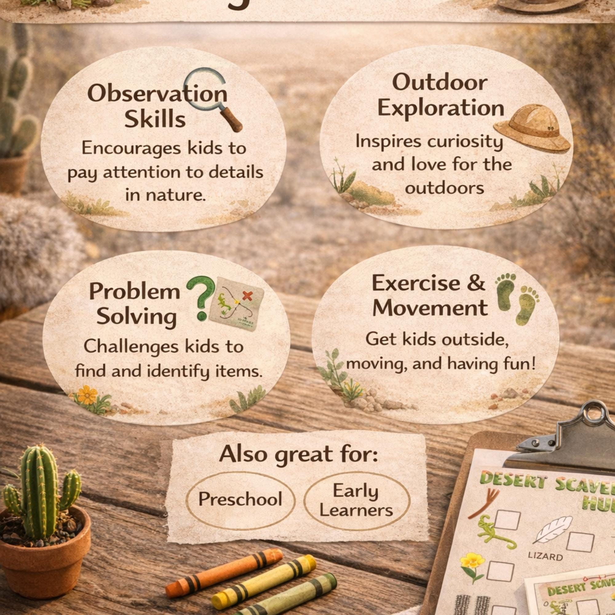 Kids Desert Scavenger Hunt Printable – Desert Activity Pack for Kids ...