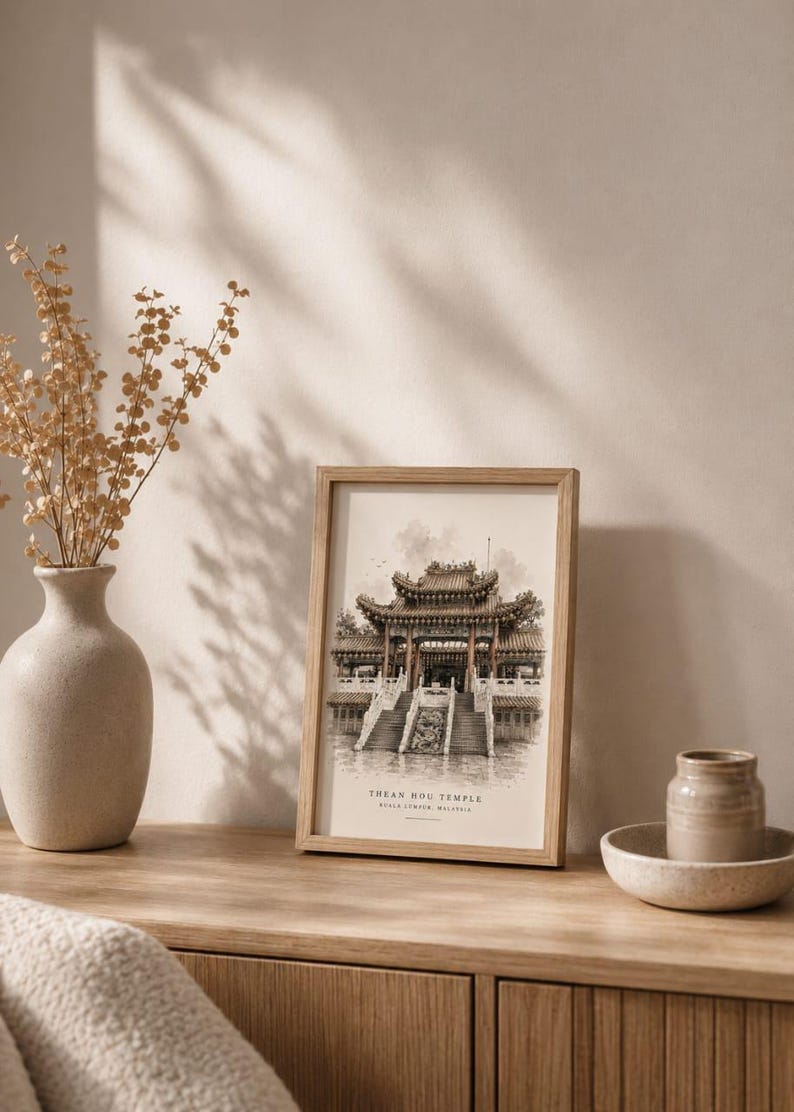Thean Hou Tempel Wand Kunst Printable | Kuala Lumpur Malaysia ...