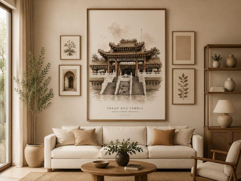 Thean Hou Tempel Wand Kunst Printable | Kuala Lumpur Malaysia ...