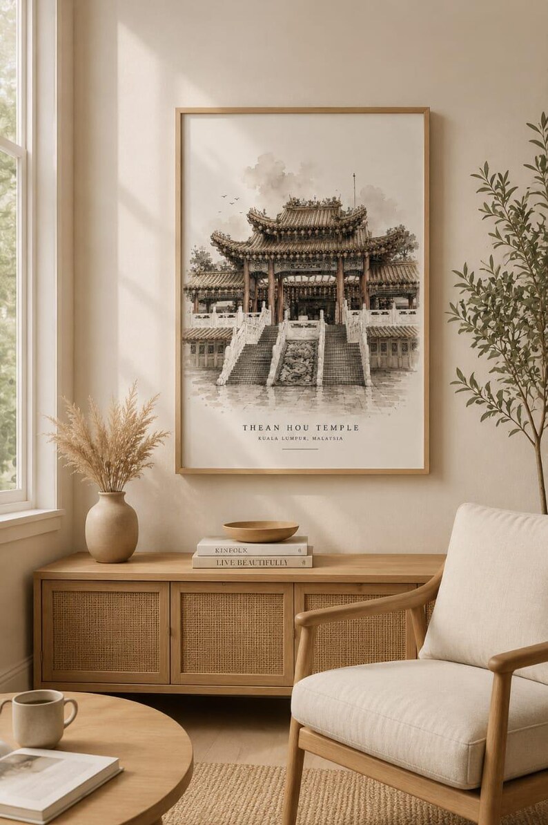 Thean Hou Tempel Wand Kunst Printable | Kuala Lumpur Malaysia ...