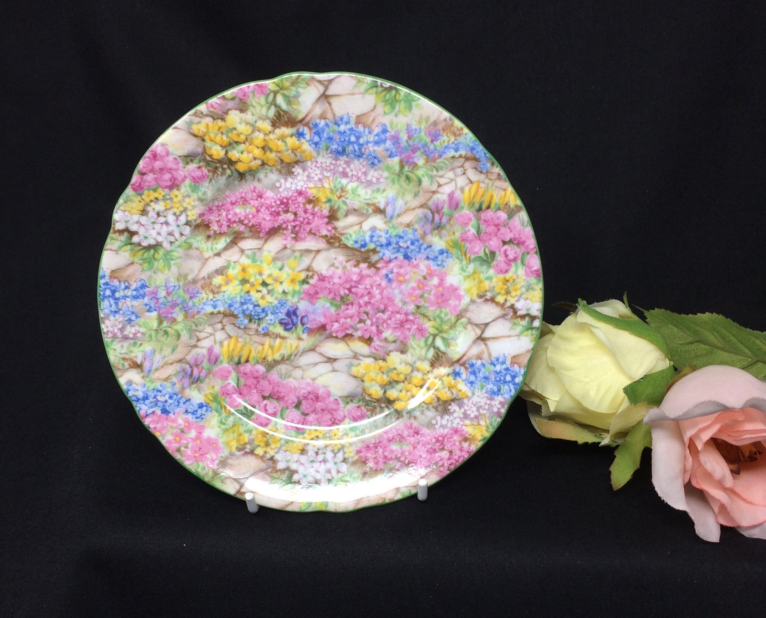 Shelley Plate Chintz Plate Rock Garden Pattern Bread - Etsy