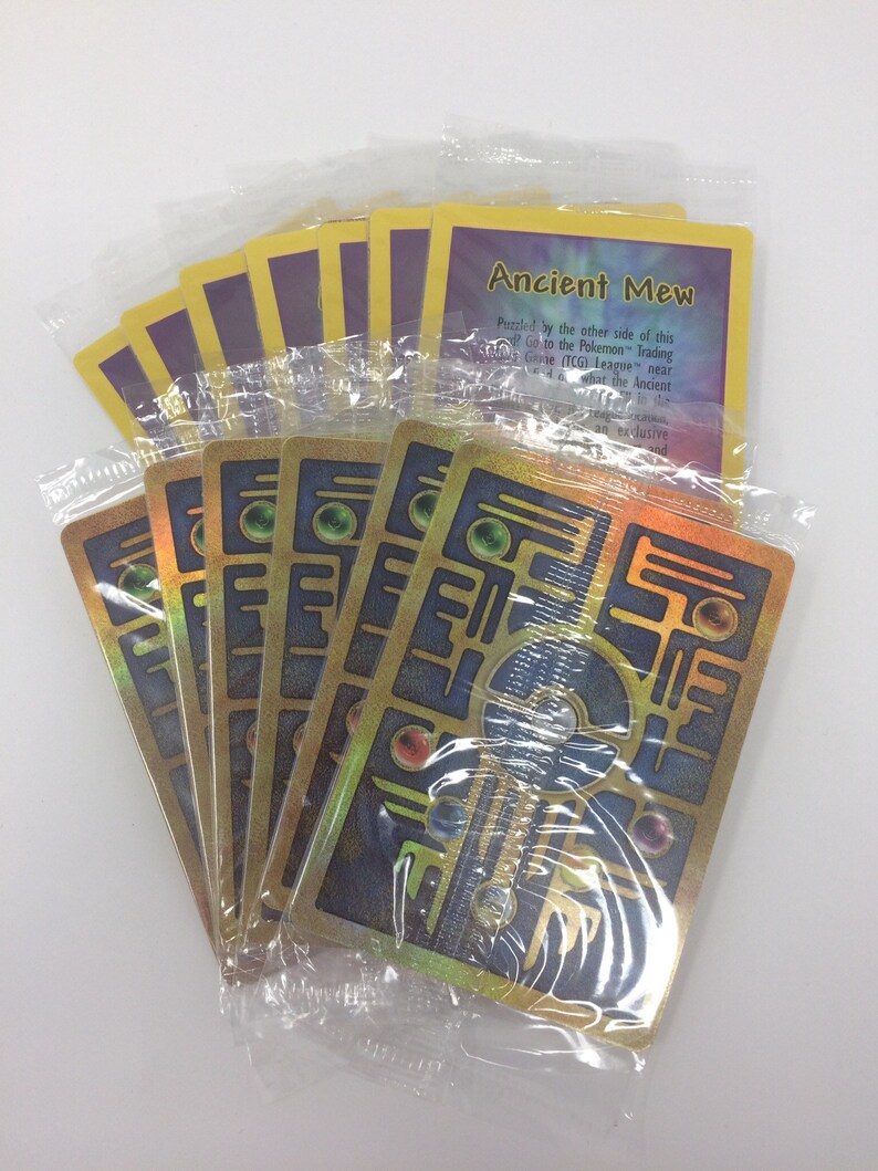 REAL Ancient Mew Shiny Pokémon Card RARE NEW Factory Sealed | Etsy