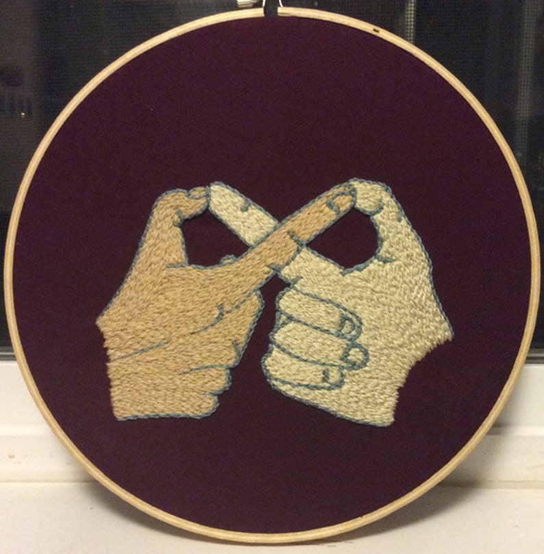 Infinity Hands Embroidery Hoop Art - Etsy