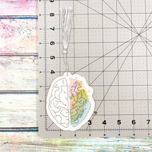 Colorful Creative Brain Bookmark - Etsy