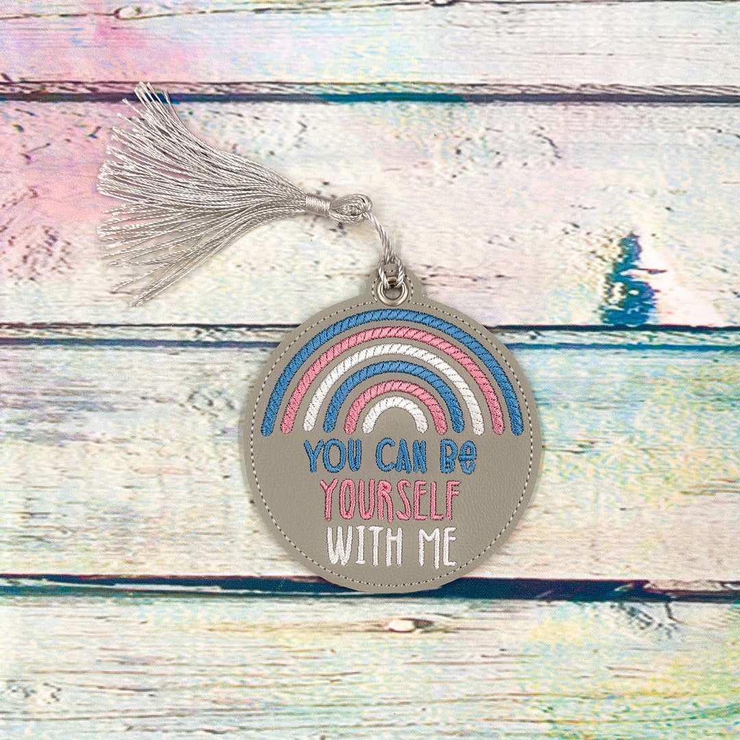 You Can Be Yourself With Me Trans Pride Flag Bookmark - Etsy
