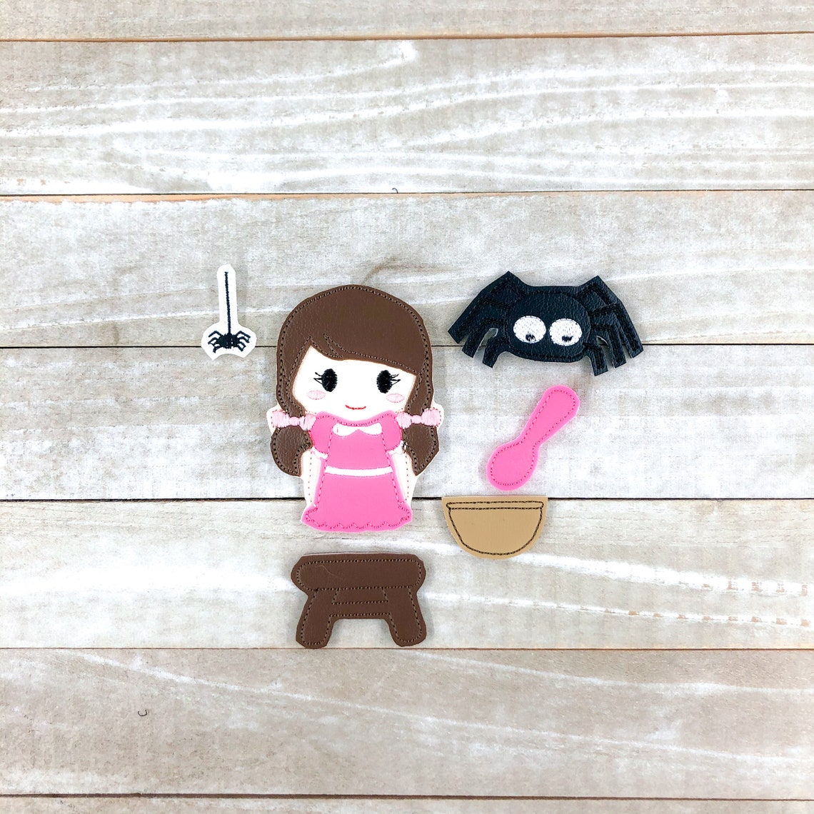 Little Miss Muffet Nursery Rhyme Finger Puppets: Quiet Book | Etsy