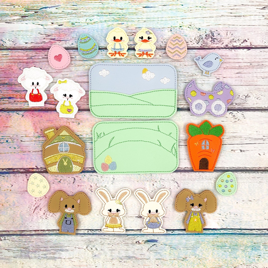 Easter Bunny Tin Play Set, Felty, Easter Animal Felties, Fidget Toy ...