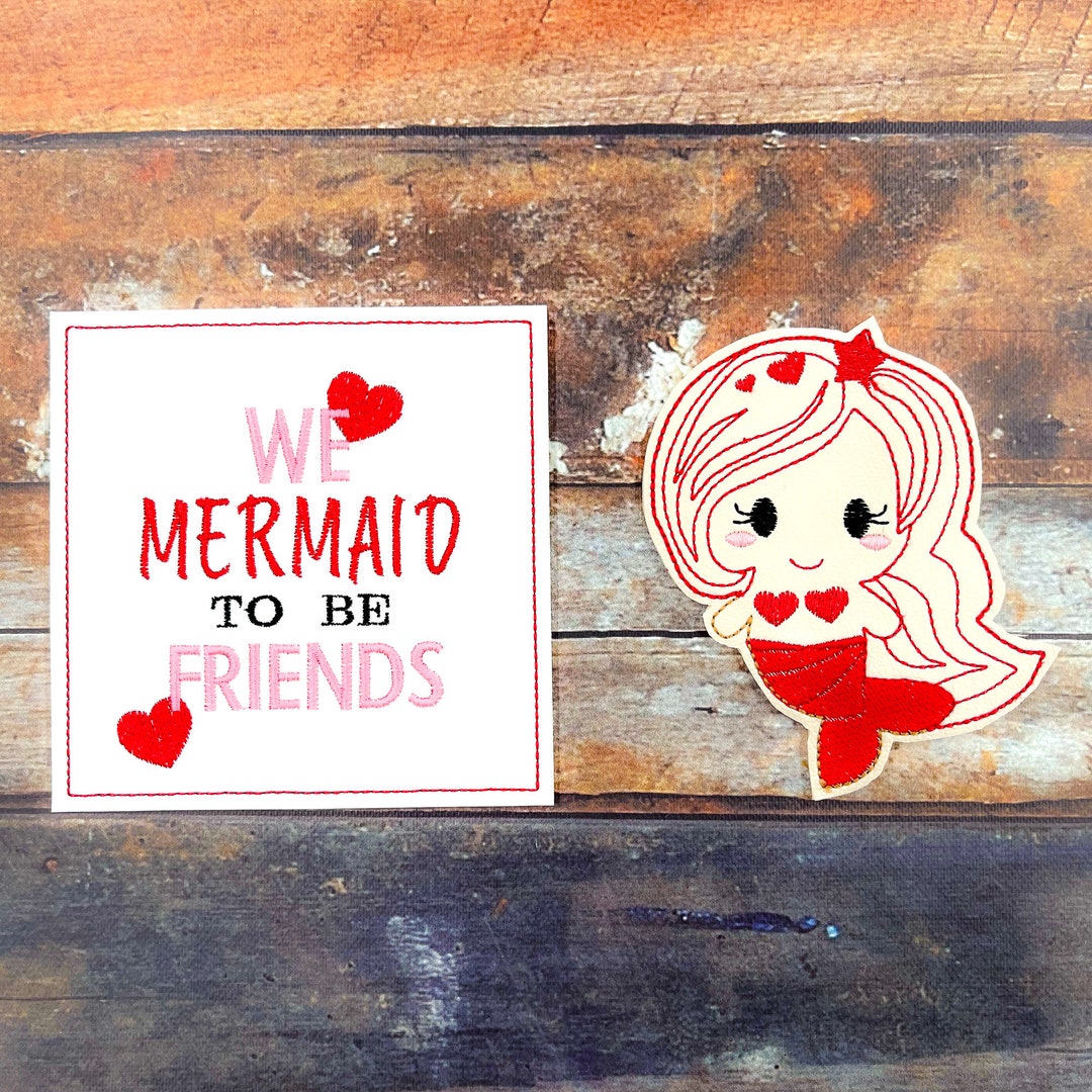 We Mermaid to Be Friends Valentine Finger Puppet Card and Pouch, Gifts ...
