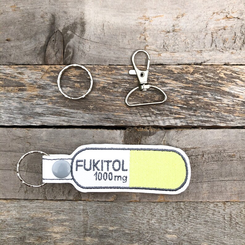 Chill Pill Key Ring Key Fob Bag Tag Snap Tab: Chillidon | Etsy