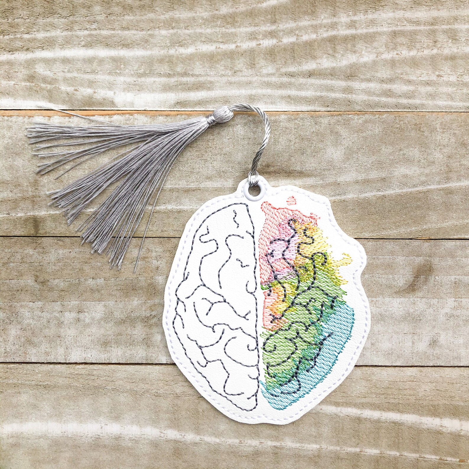 Colorful Creative Brain Bookmark | Etsy