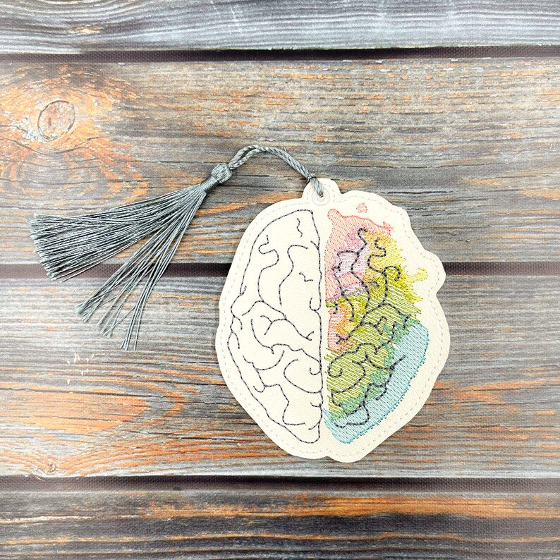 Colorful Creative Brain Bookmark - Etsy