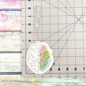 Colorful Creative Brain Bookmark - Etsy