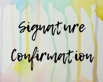 Signature Confirmation - Etsy