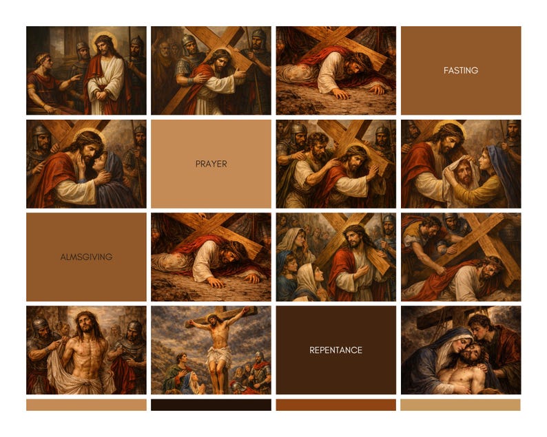 Stations of the Cross Digital Images Printable (lent Devotional) - Etsy