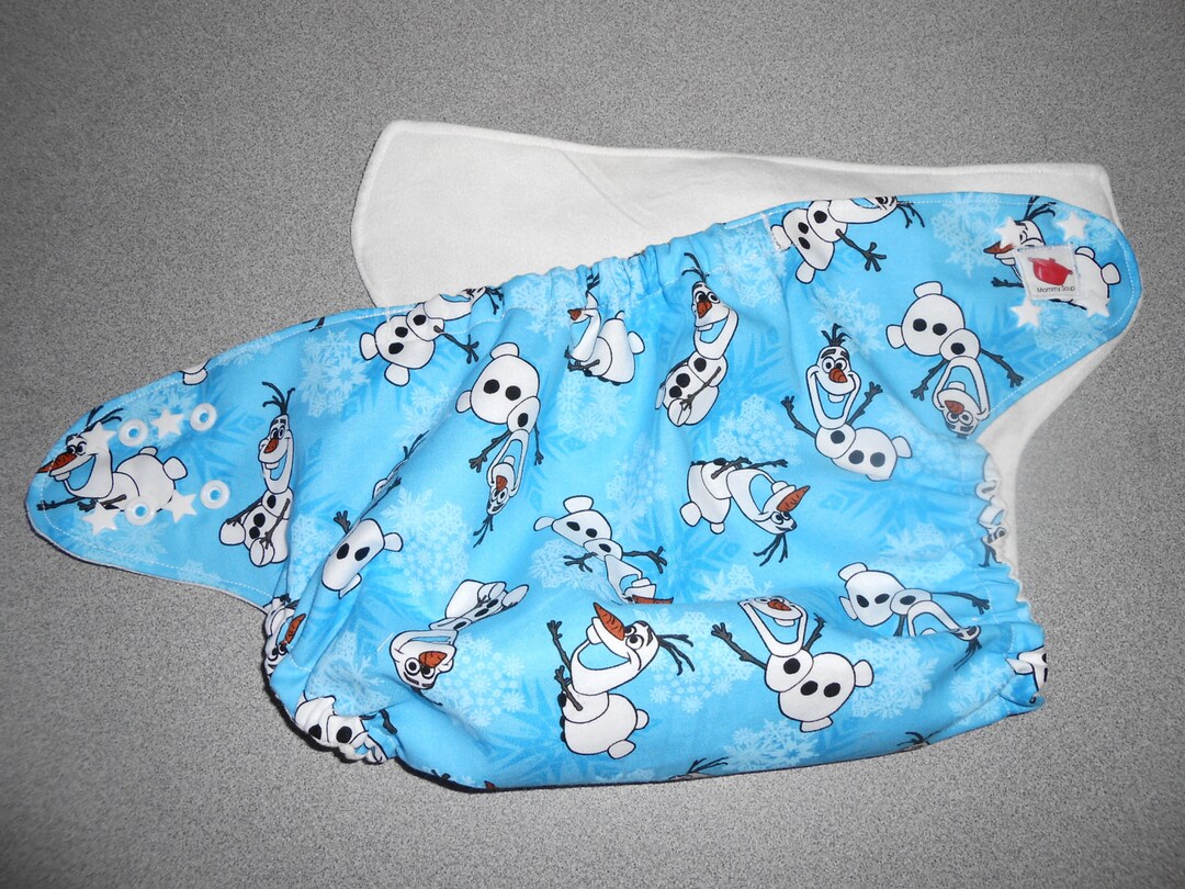 Full One Size Frozen Olaf Pocket Diaper - Etsy