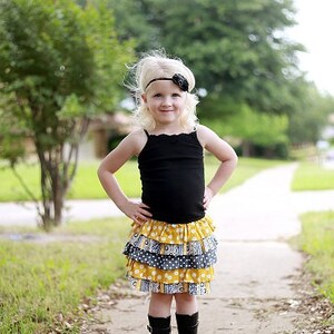 Ruffle Skirt Pattern Girl's Skirt Pattern Anna Ruffled - Etsy