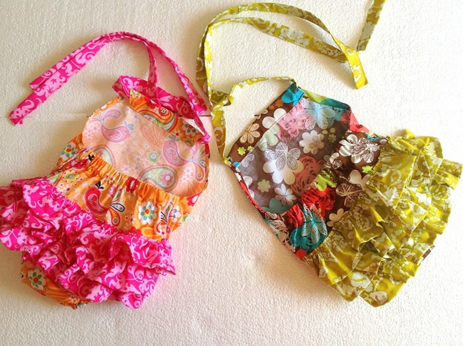 Baby Sunsuit Sewing Pattern Newborn to Two Years Ruffled - Etsy