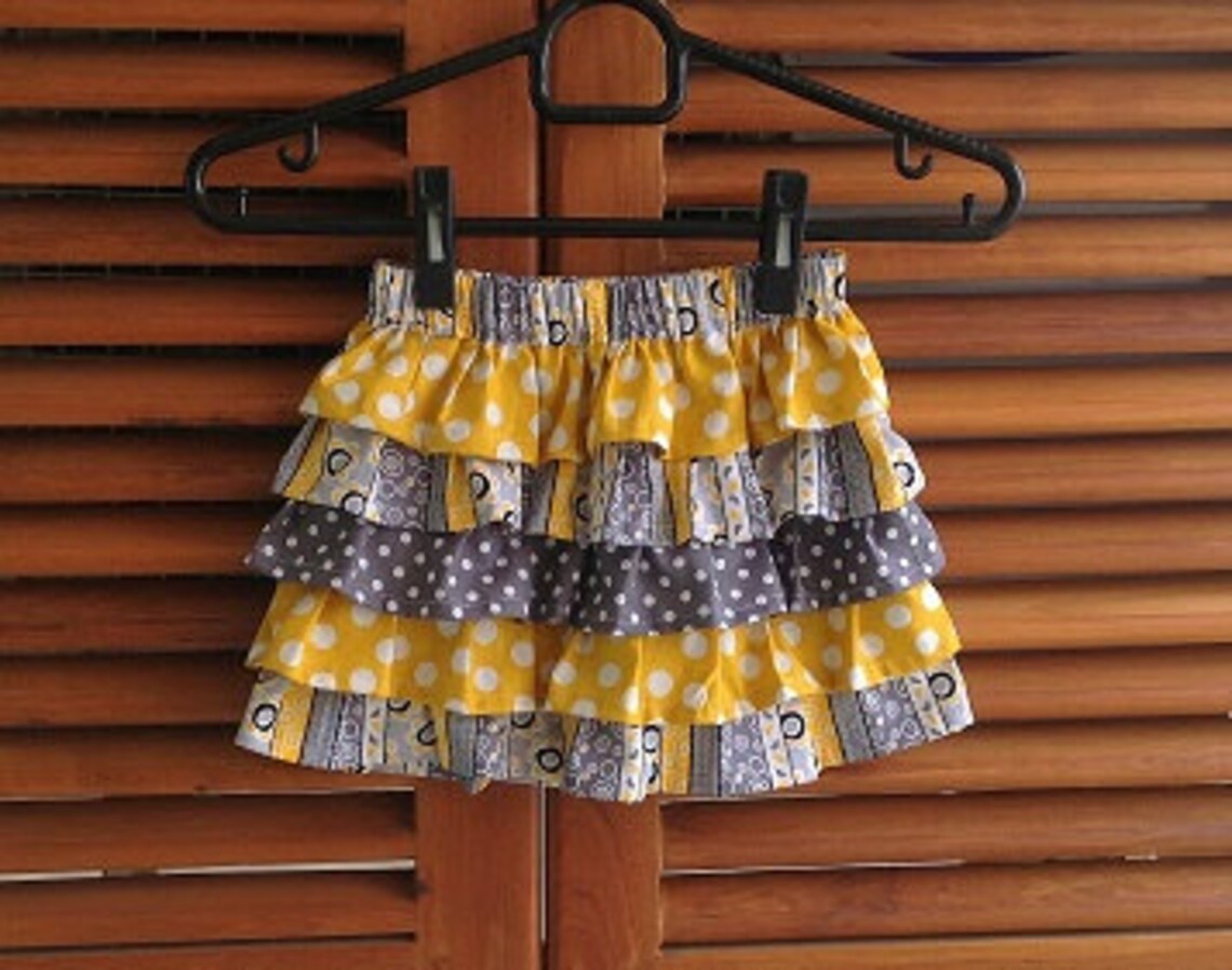Ruffle Skirt Pattern Girl's Skirt Pattern Anna Ruffled - Etsy