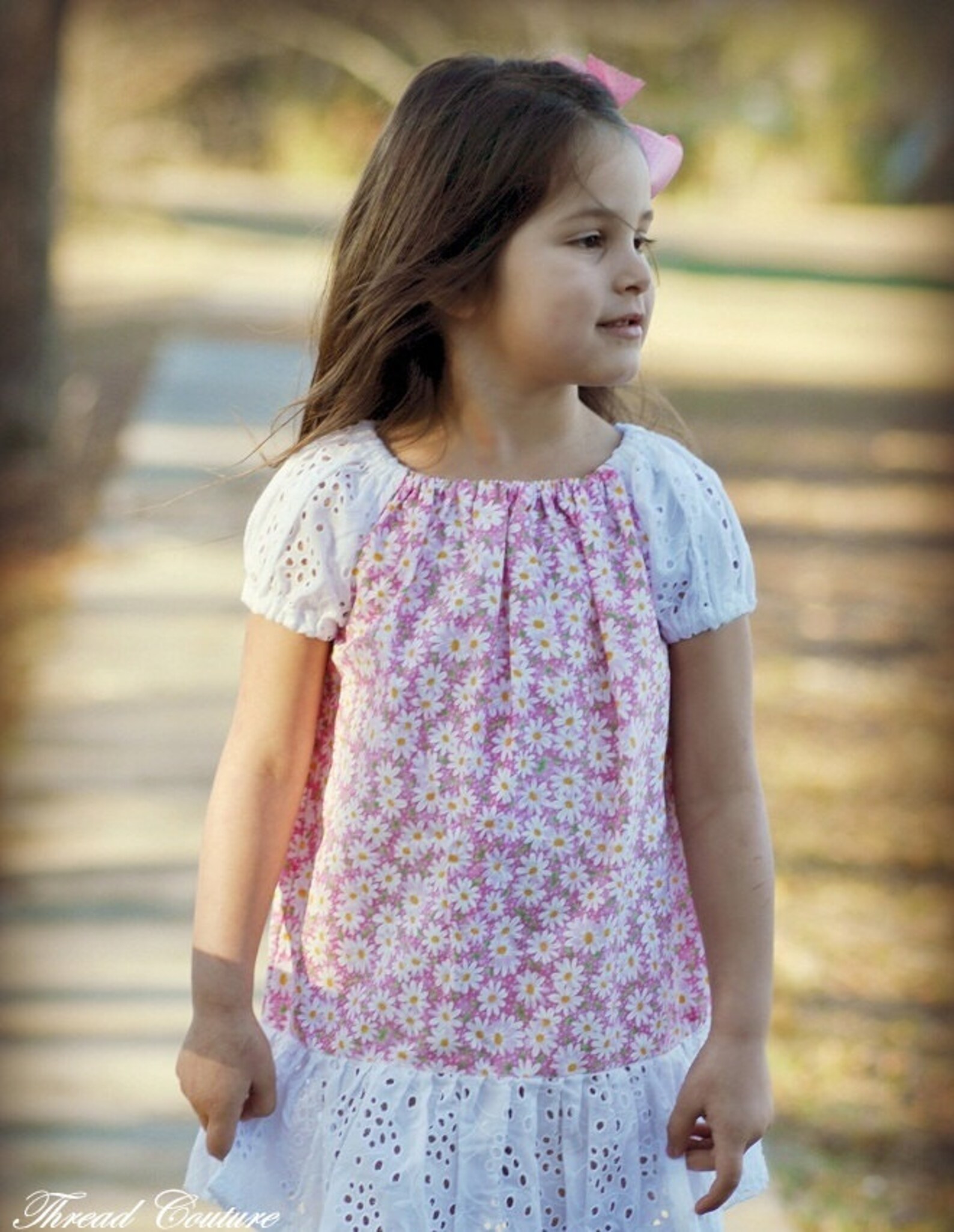 Girls Peasant Dress Pattern Long and Short Sleeves Easy | Etsy