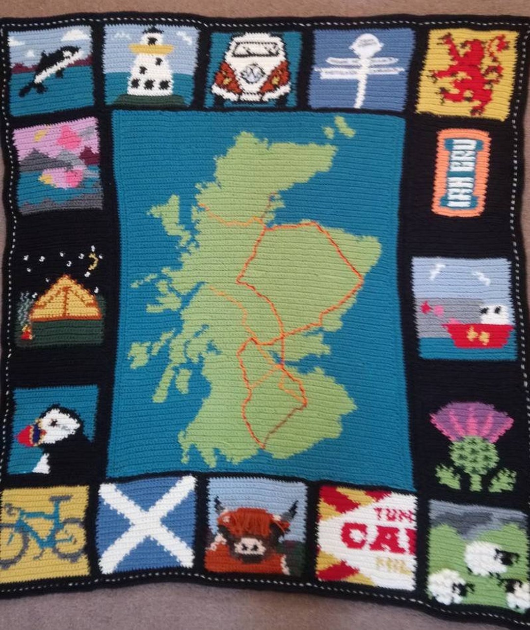 Scottish Adventure Blanket Crochet Pattern - Etsy UK