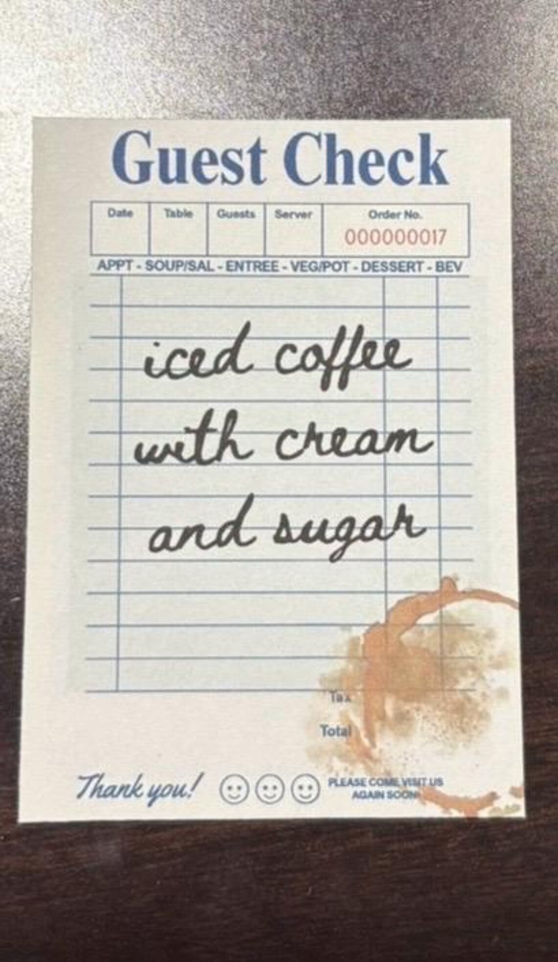 Iced Coffee Receipt Art Print | Retro Diner, Café-core Decor | Guest ...